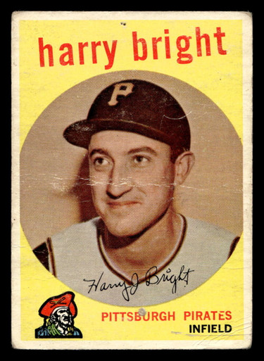 1959 Topps #523 Harry Bright Poor RC Rookie - Scottsdale Cards 2021
