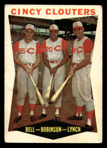 1960 Topps #352 Gus Bell/Frank Robinson/Jerry Lynch Cincy Clouters G-VG ...