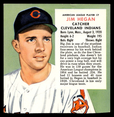 1955 Red Man #AL7 Jim Hegan Very Good NO Tab - Scottsdale Cards 2021