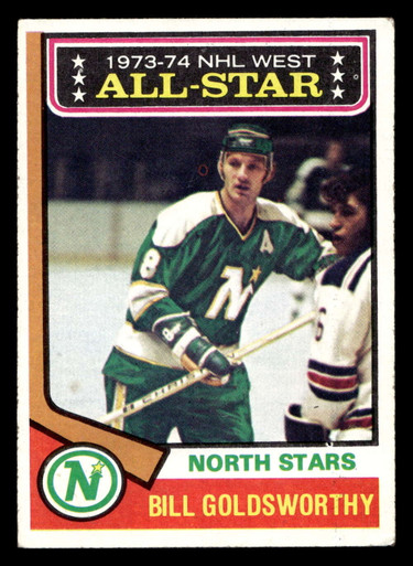 1974-75 Topps #134 Bill Goldsworthy AS Very Good - Scottsdale Cards 2021