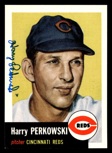 1991 Topps Archives 1953 #236 Harry Perkowski Ex-Mint Auto Signed ...