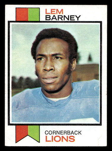 1973 Topps #370 Lem Barney Very Good - Scottsdale Cards 2021