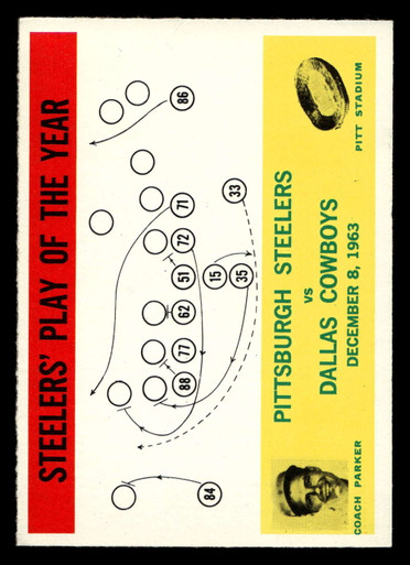 1964 Philadelphia #154 Buddy Parker Steelers Play of the Year Ex-Mint ...