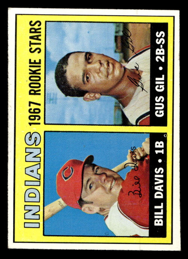 SOLD 493440 1967 Topps #253 Bill Davis/Gus Gil Indians Rookies Ex-Mint ...