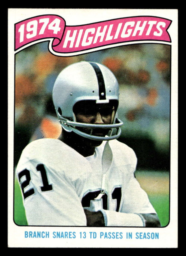 1975 Topps #454 Cliff Branch HL Ex-Mint - Scottsdale Cards 2021
