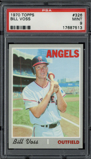 1970 Topps #326 Bill Voss Angels PSA 9 Mint - Scottsdale Cards 2021