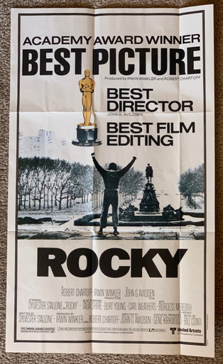 1981 Topps Movie Poster Rocky Measures 20 x 12 inches #*sku36763