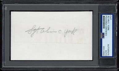 Alvin C York Cut Signature Sergeant War Hero WW1 PSA Signed Auto Slab ...