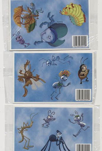 circ. 1990's Disney's Pixar Promo Stickers Lot of 3 sheets (total of 12 ...