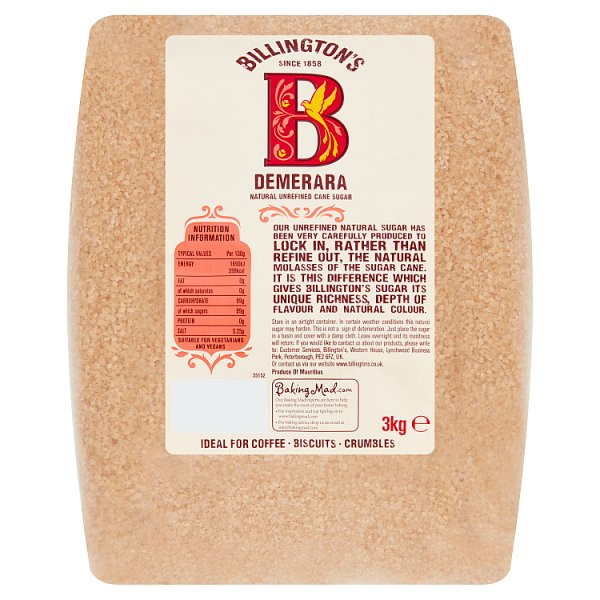 BILLINGTON'S DEMERARA SUGAR 3KG