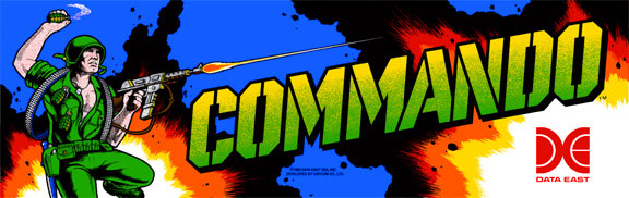 Commando Video Arcade Marquee - Arcadeoverlays