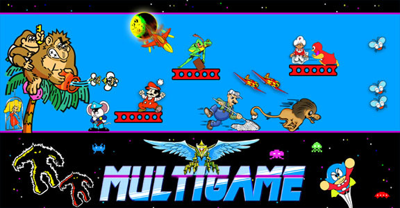 Multigame Control Panel Overlay Galaga sized - Arcadeoverlays