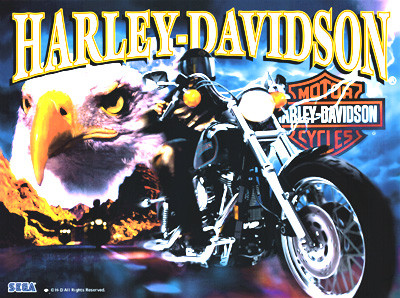 Sega Harley Davidson Pinball Translite - Arcadeoverlays