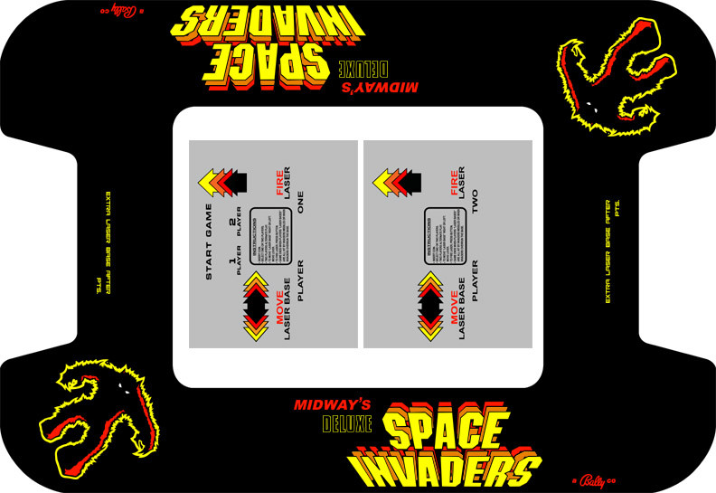 Space Invaders Deluxe Custom Bezel underlay and CPO LONG kit ...
