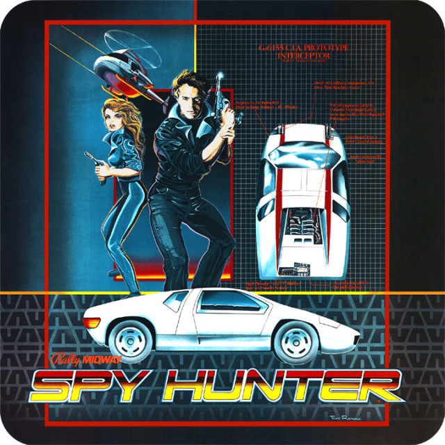 Spy Hunter Video Arcade Side Art - Arcadeoverlays