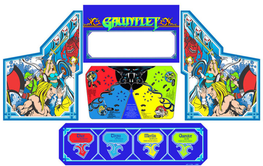 Gauntlet Video Arcade Side Art - Arcadeoverlays