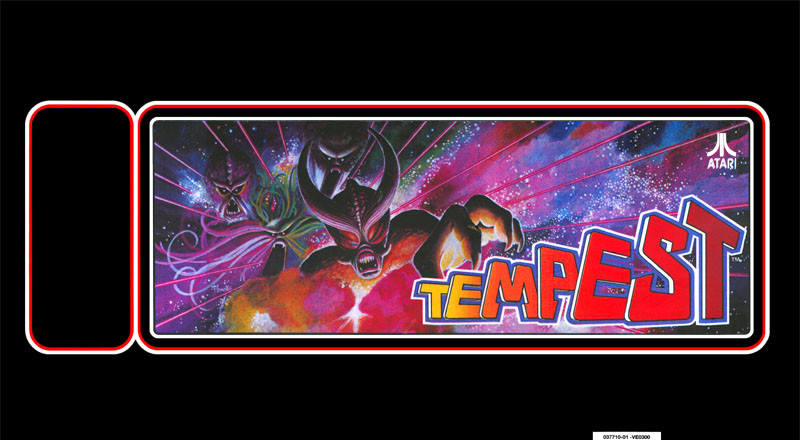 Tempest Video Arcade Marquee - Arcadeoverlays
