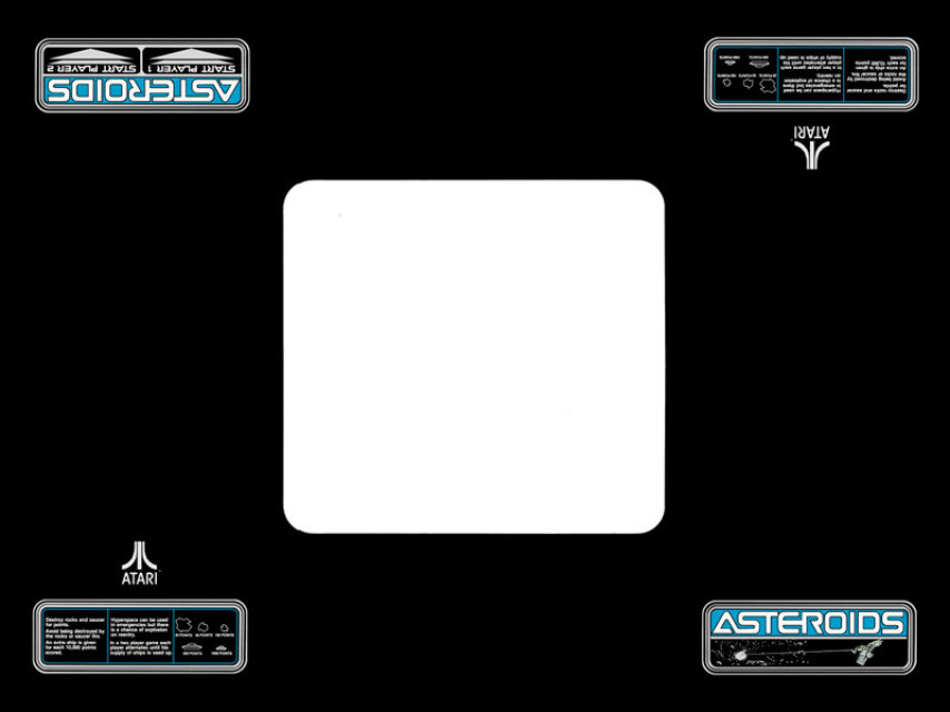 Asteroids Video Arcade Marquee - Arcadeoverlays