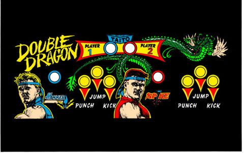 Double Dragon Control Panel Overlay - Arcadeoverlays