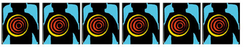 Lethal Weapon 3 Pinball Drop target stickers - Arcadeoverlays