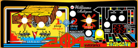 Multi Williams Small Control Panel Overlay - Arcadeoverlays