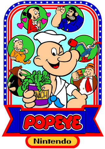 Popeye Video Arcade Side Art - Arcadeoverlays