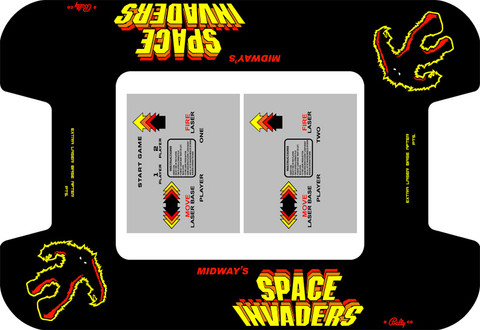 Space Invaders Custom Bezel underlay and CPO LONG kit - Arcadeoverlays