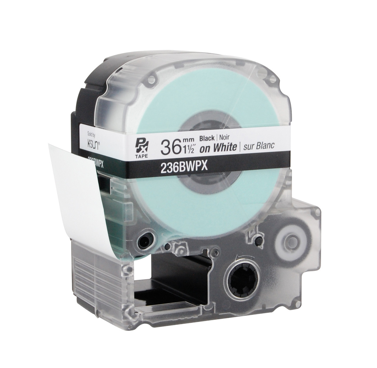 Epson 236BWPX 1 1/2" White Glossy Polyester Label PX Tape
