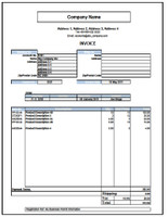 Excel Invoice Template with Sales Analysis and Accounting