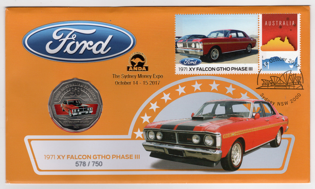 2017 50 Cent 1971 Ford XY Falcon GTHO Phase III ANDA Overprint PNC 578/ 750
