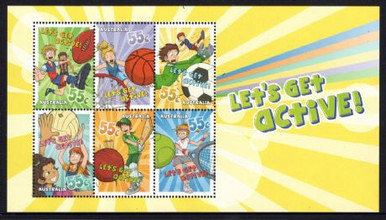 2009 ASC 2730 Let's Get Active Mini Sheet | Stamps and Coins
