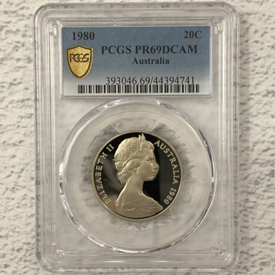 1980 PCGS PR69DCAM Proof 20c Coin