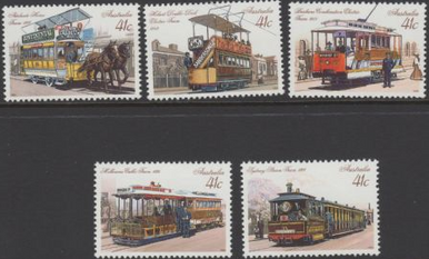 1989 ASC 1217/1221 Australian Historic Trams (5) | Stamps and Coins