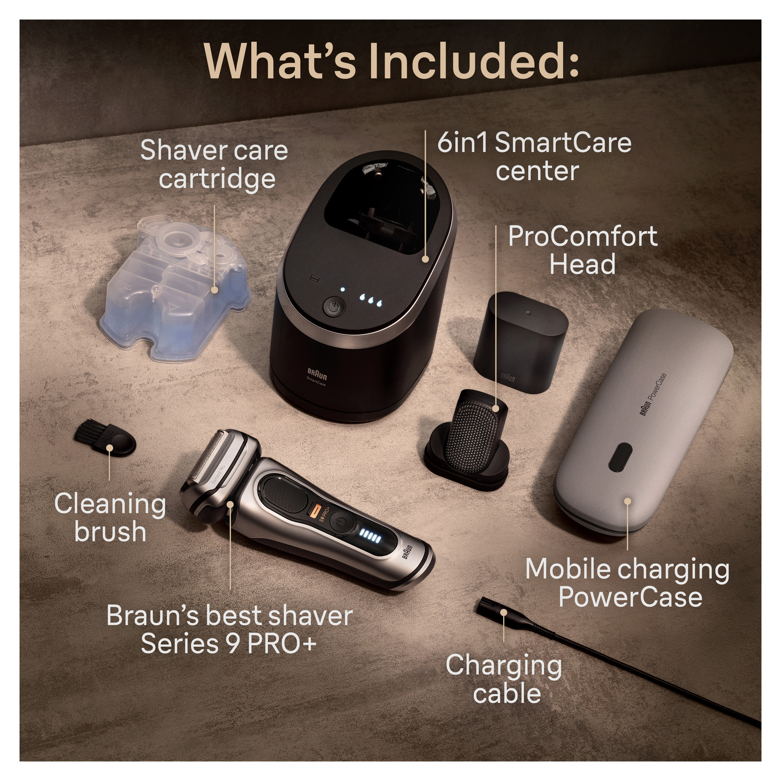 Series 9 PRO+ Electric Shaver with PowerCase, 6-in-1 SmartCare Center ...