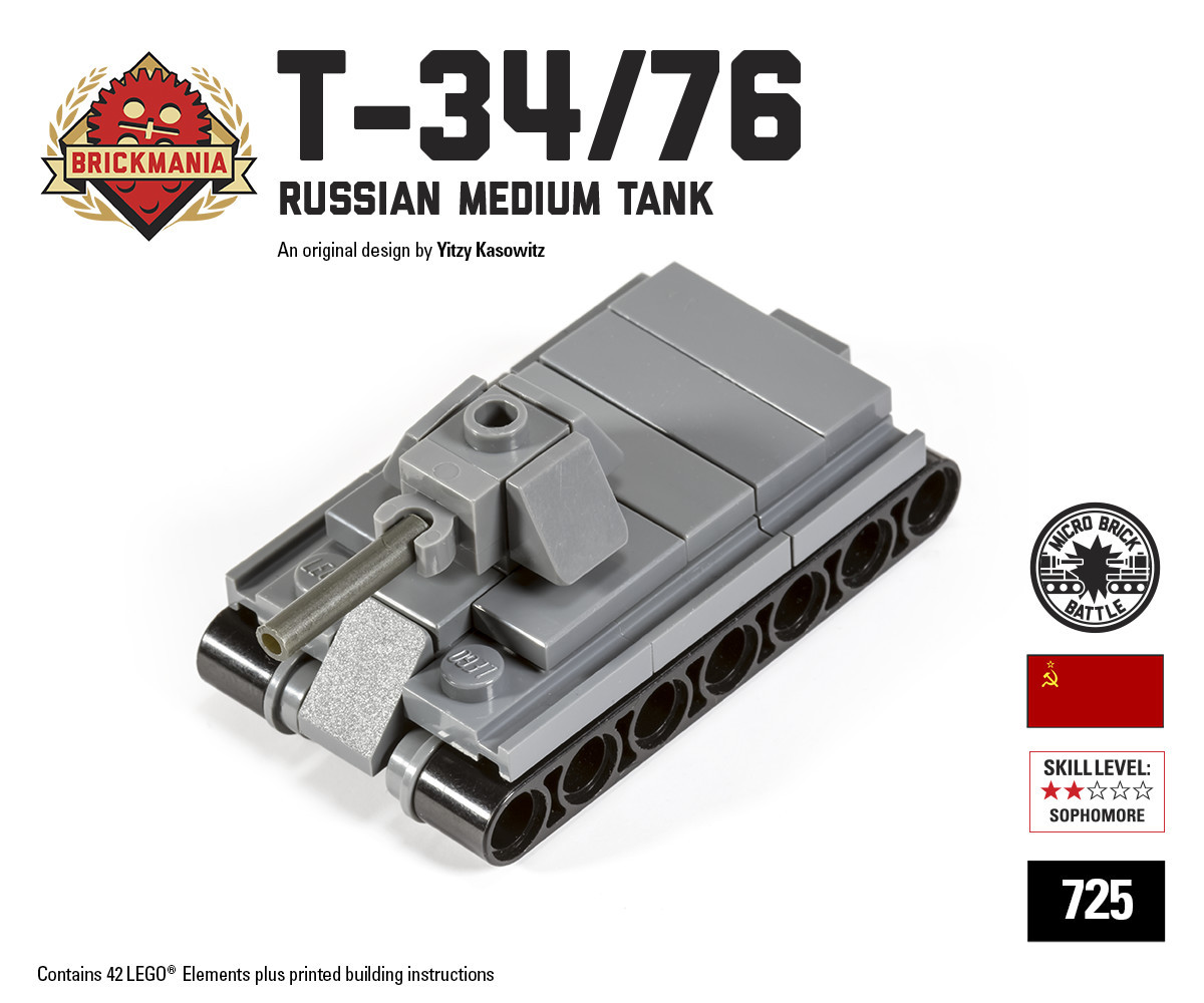 Micro Brick Battle - T-34/76 - Brickmania Toys
