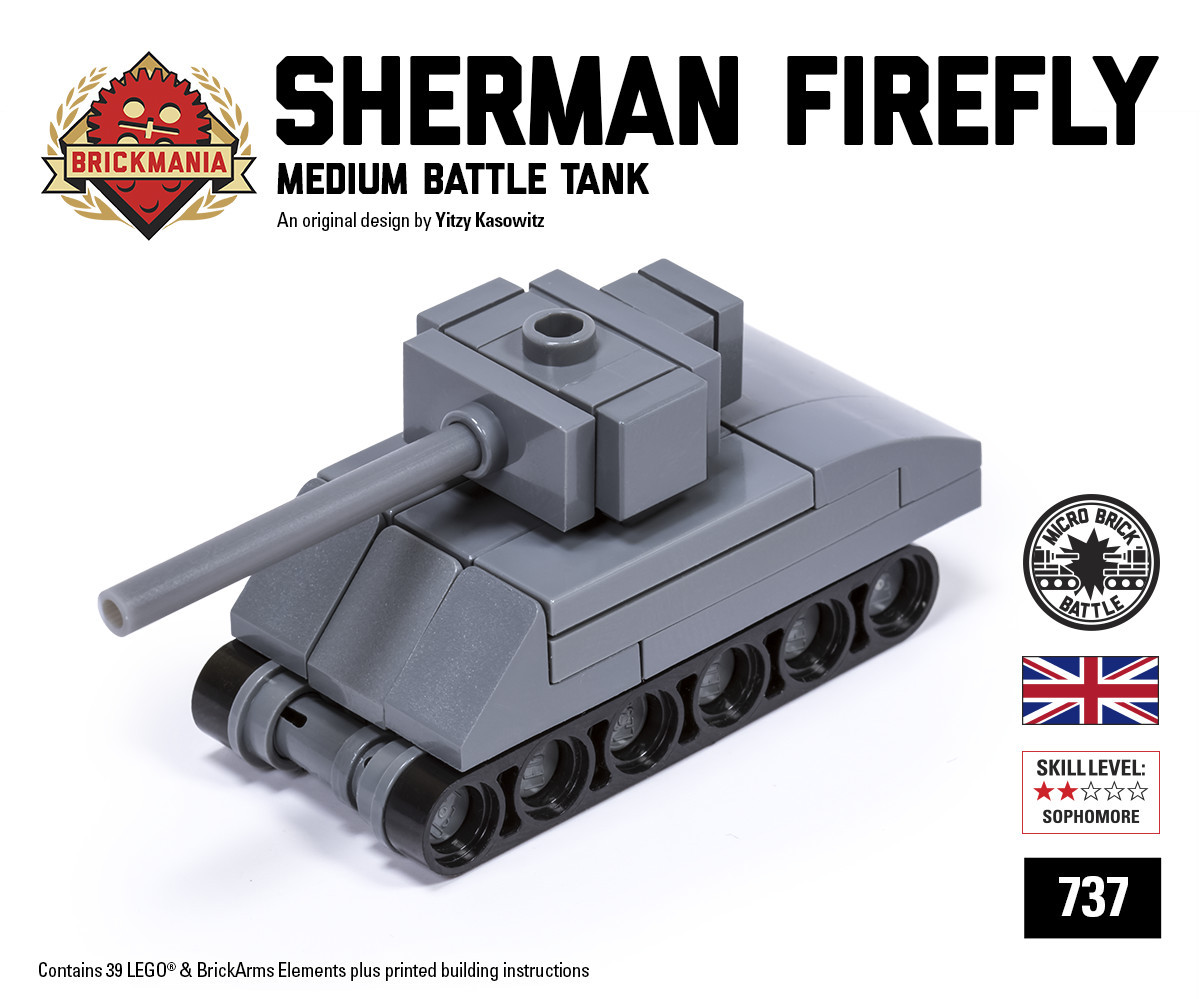 Micro Brick Battle - Sherman Firefly - Brickmania Toys