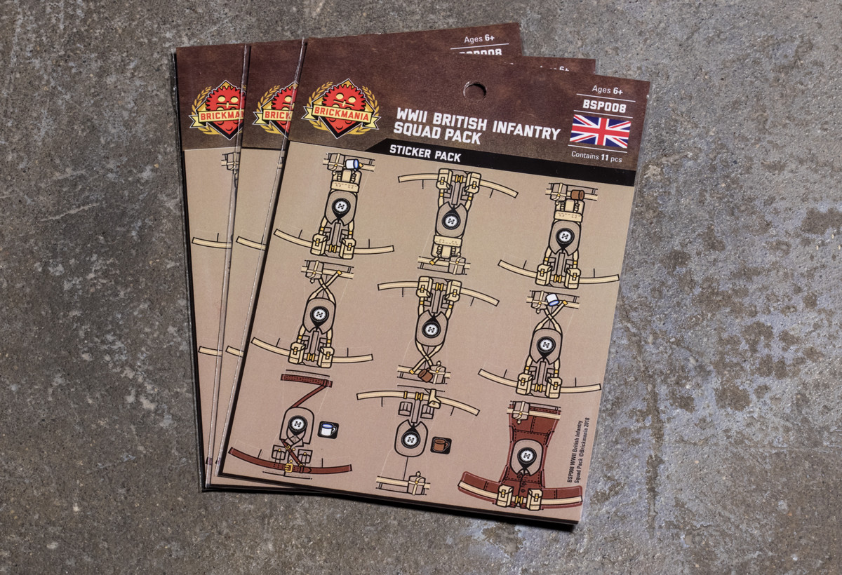WWII British Infantry - Squad Pack - Stickers - Brickmania Toys