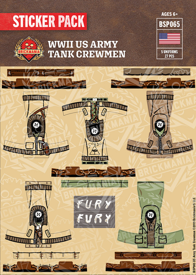 WWII US Army Tank Crewmen - Sticker Pack