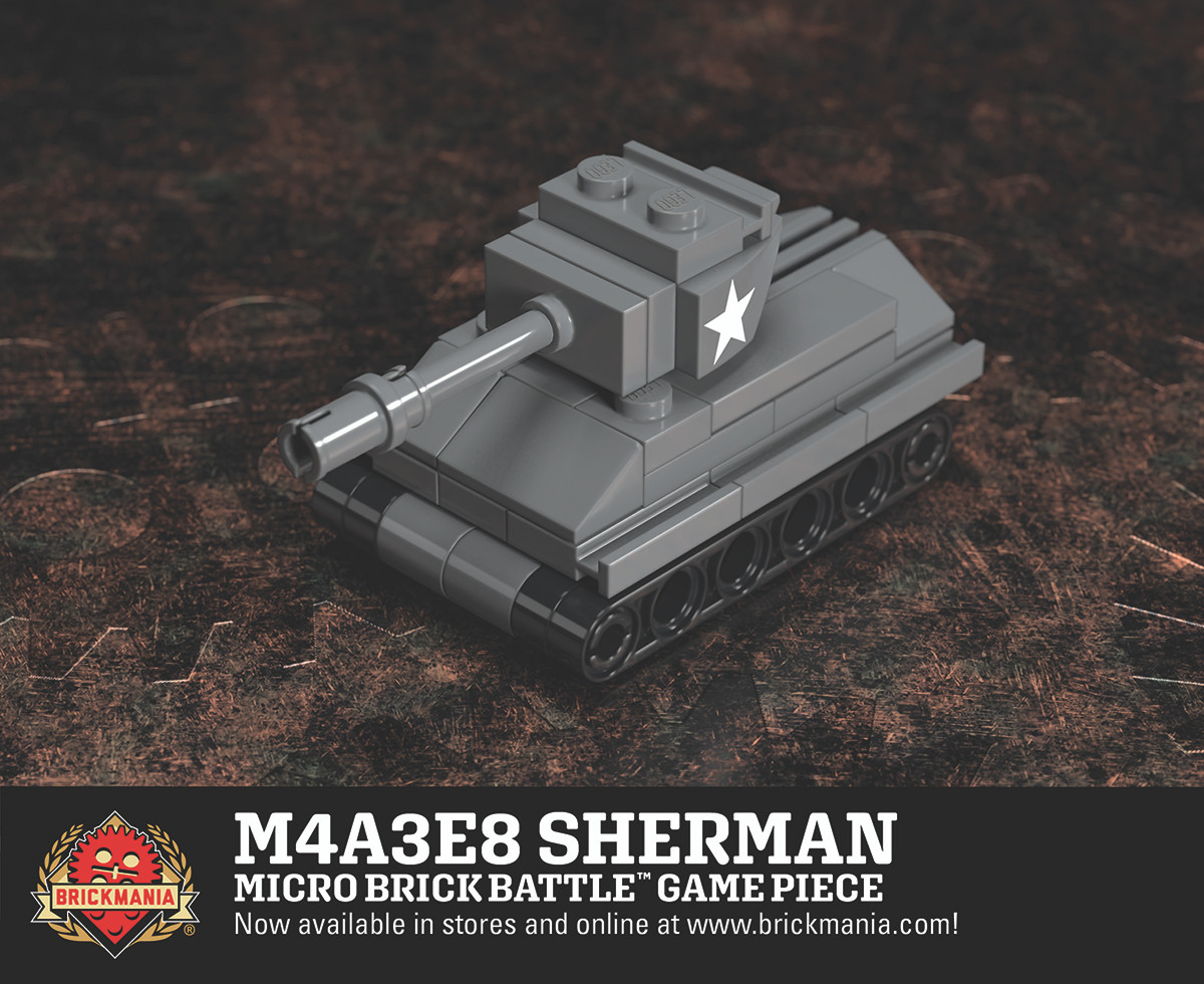 M4A3E8 Sherman - Micro Brick Battle Game Piece