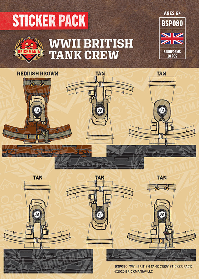WWII British Tank Crew Sticker Pack