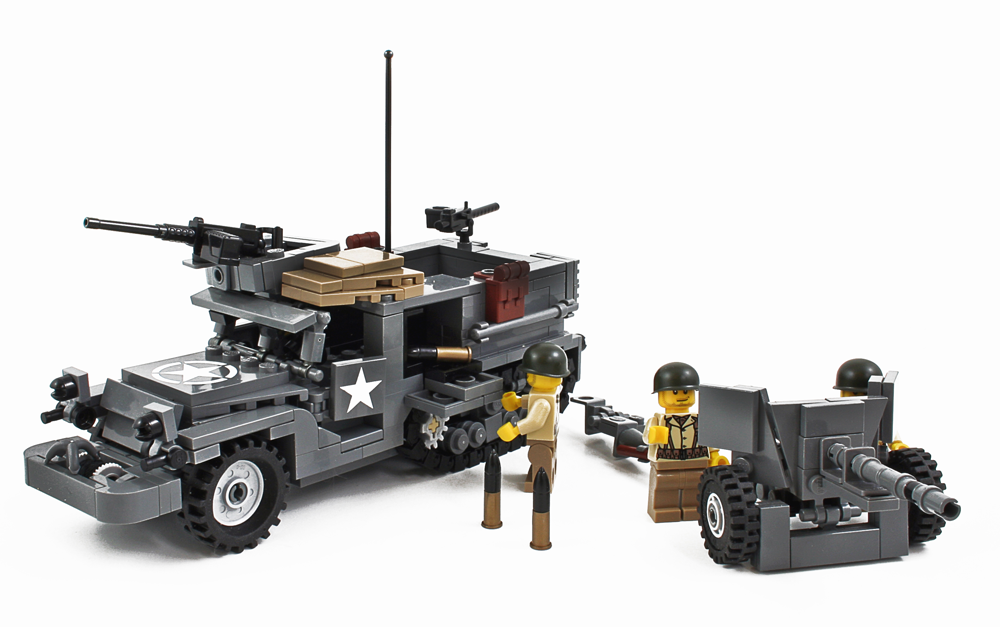 M2A1 Half Track and M1 57mm Anti-Tank Gun - Brickmania Toys