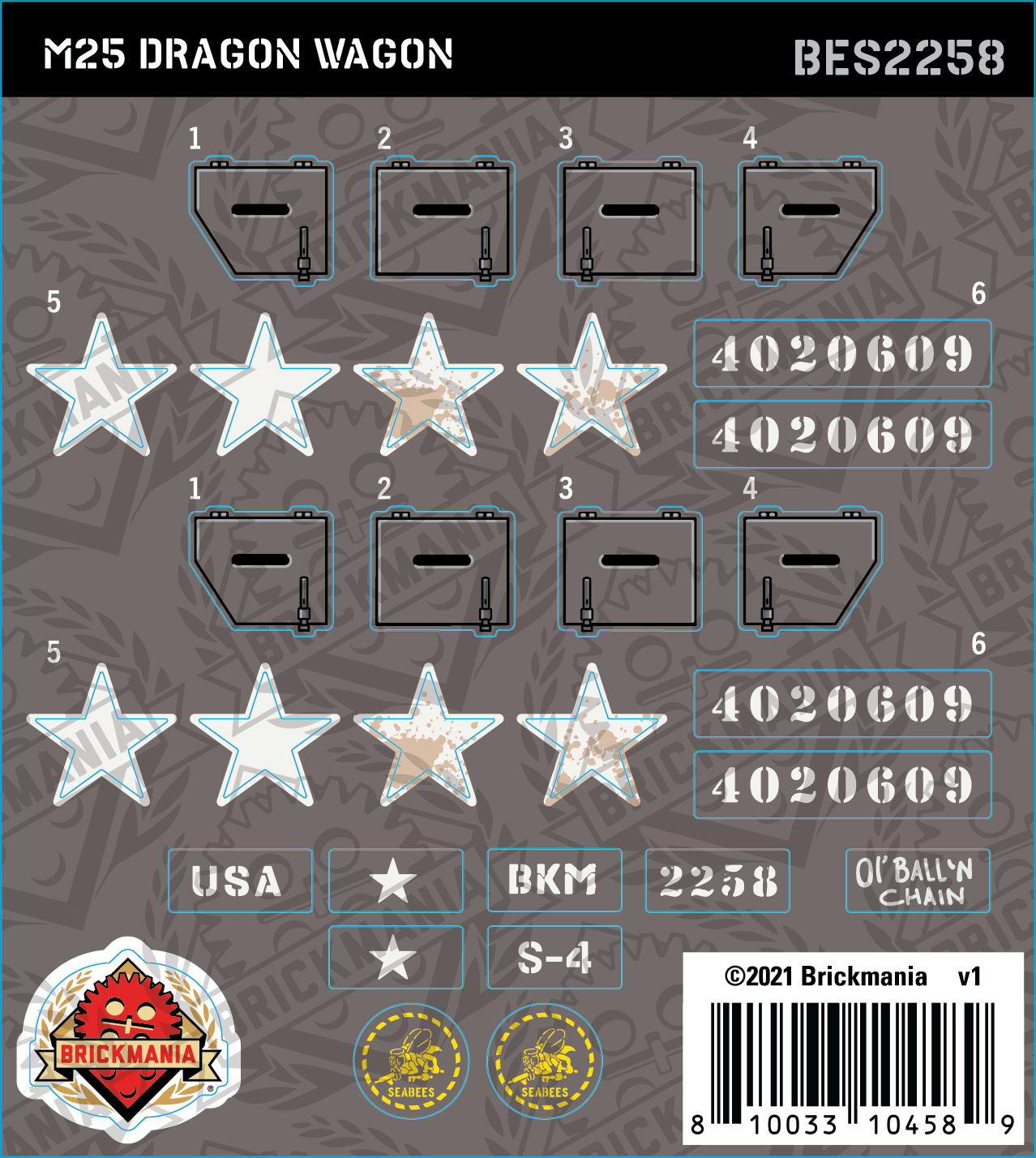 M25 Dragon Wagon (BKE2258) - Sticker Pack