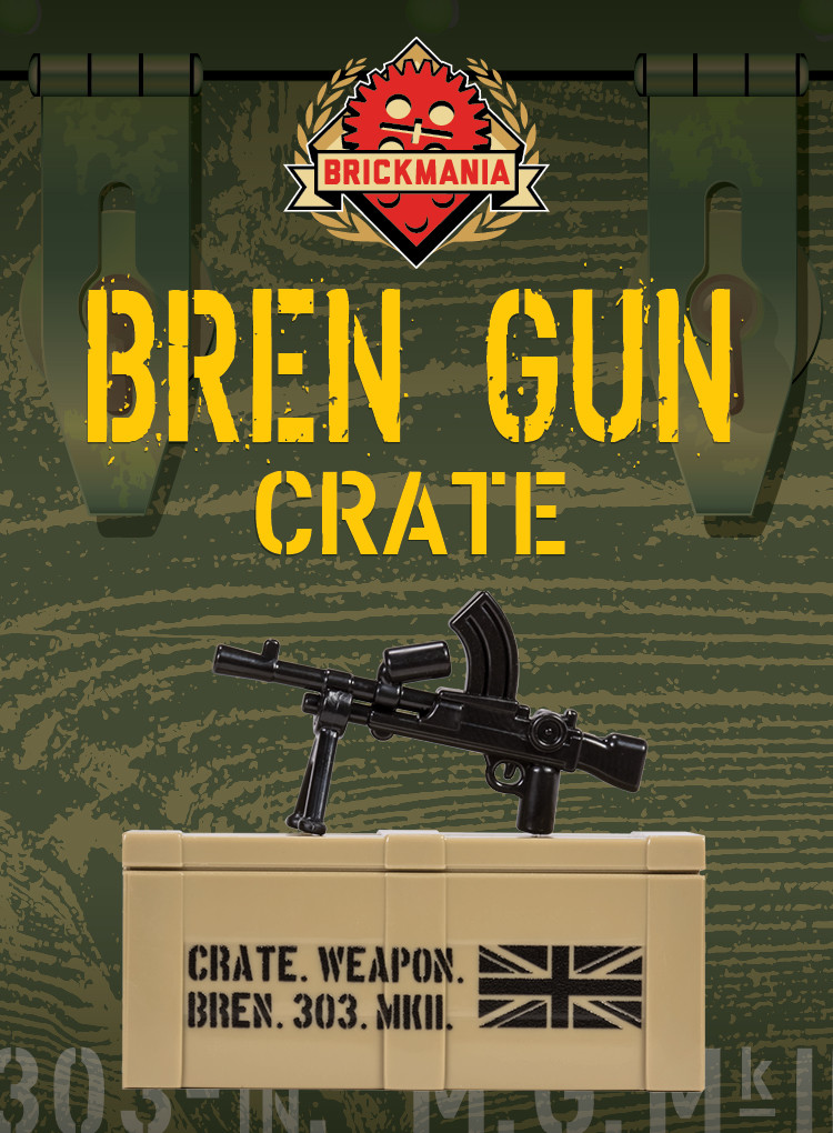 BrickArms® Bren Gun and Printed Crate