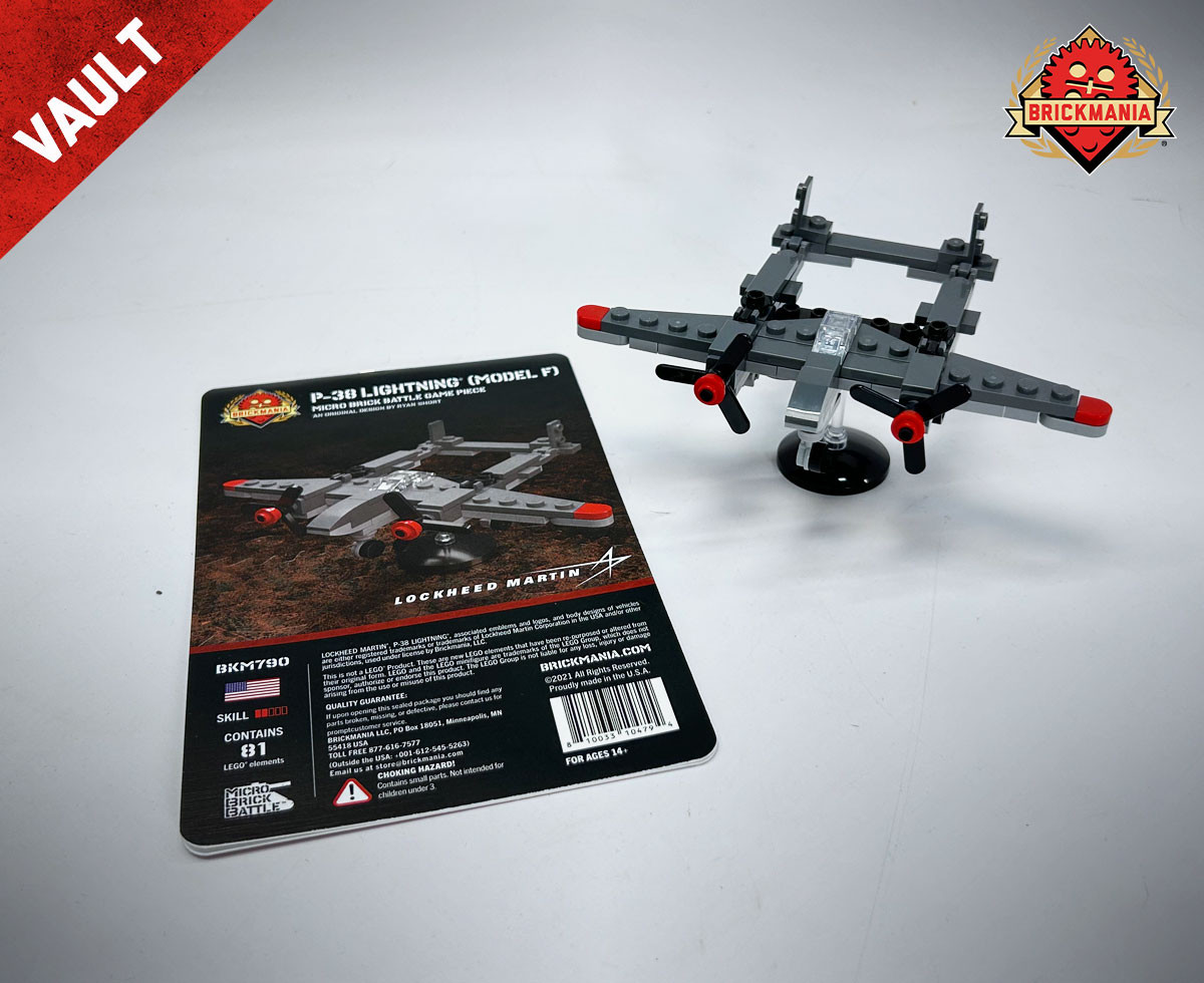 P-38 Lightning® (Model F) - Micro Brick Battle Game Piece