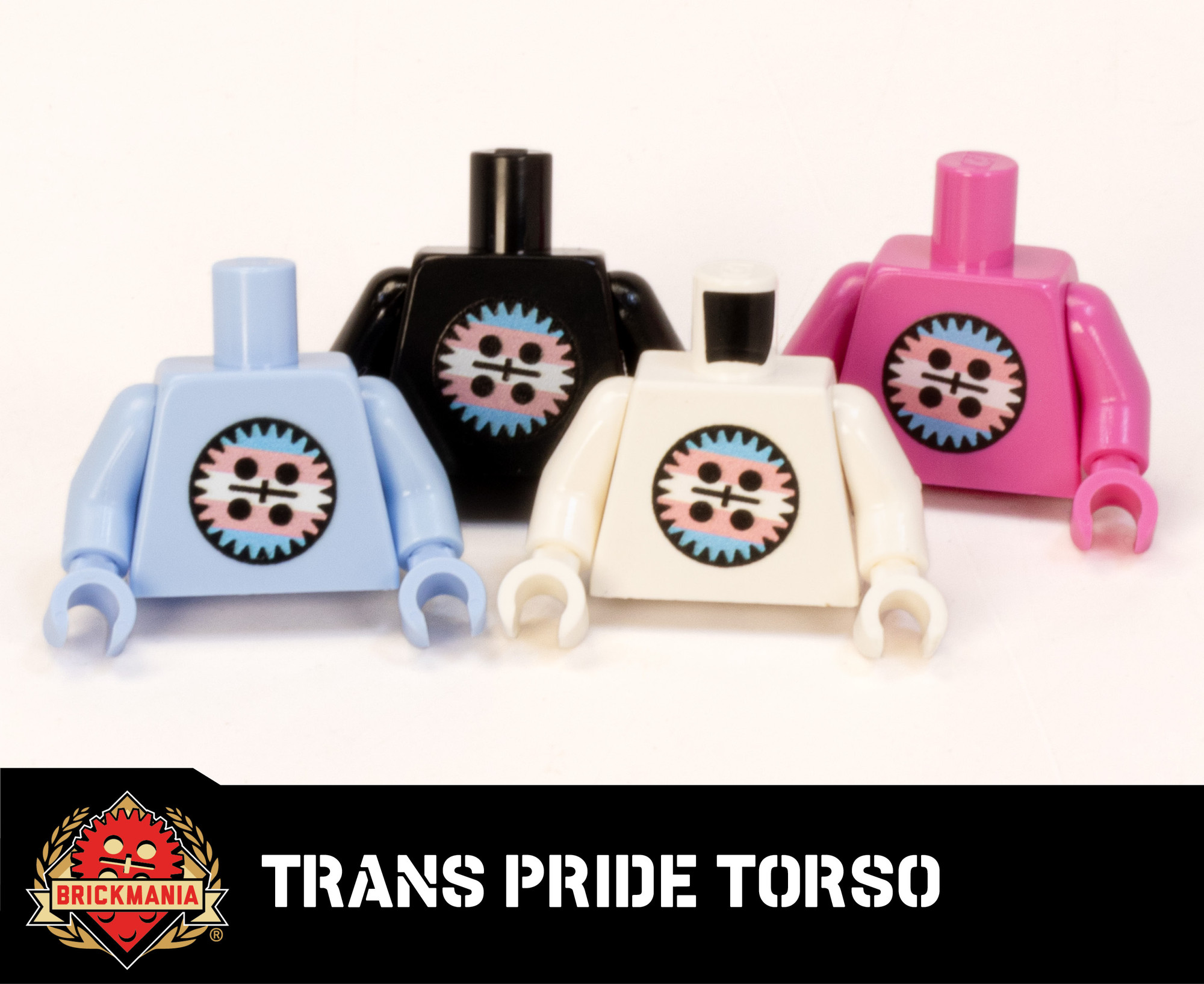 Trans Pride Gear Minifig Torso
