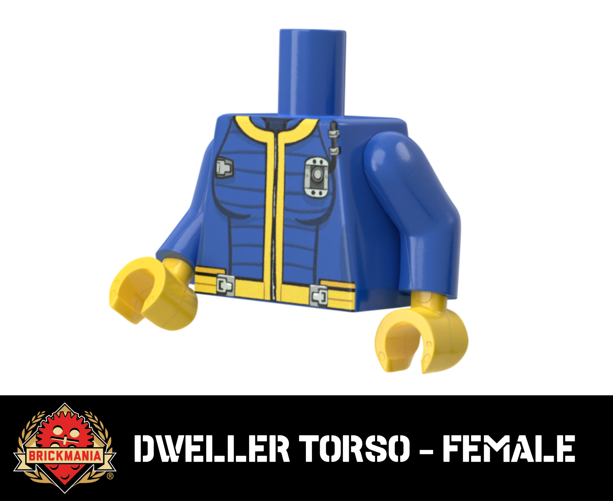 Vault Dweller Torso (Female) - Brickmania Classic Series
