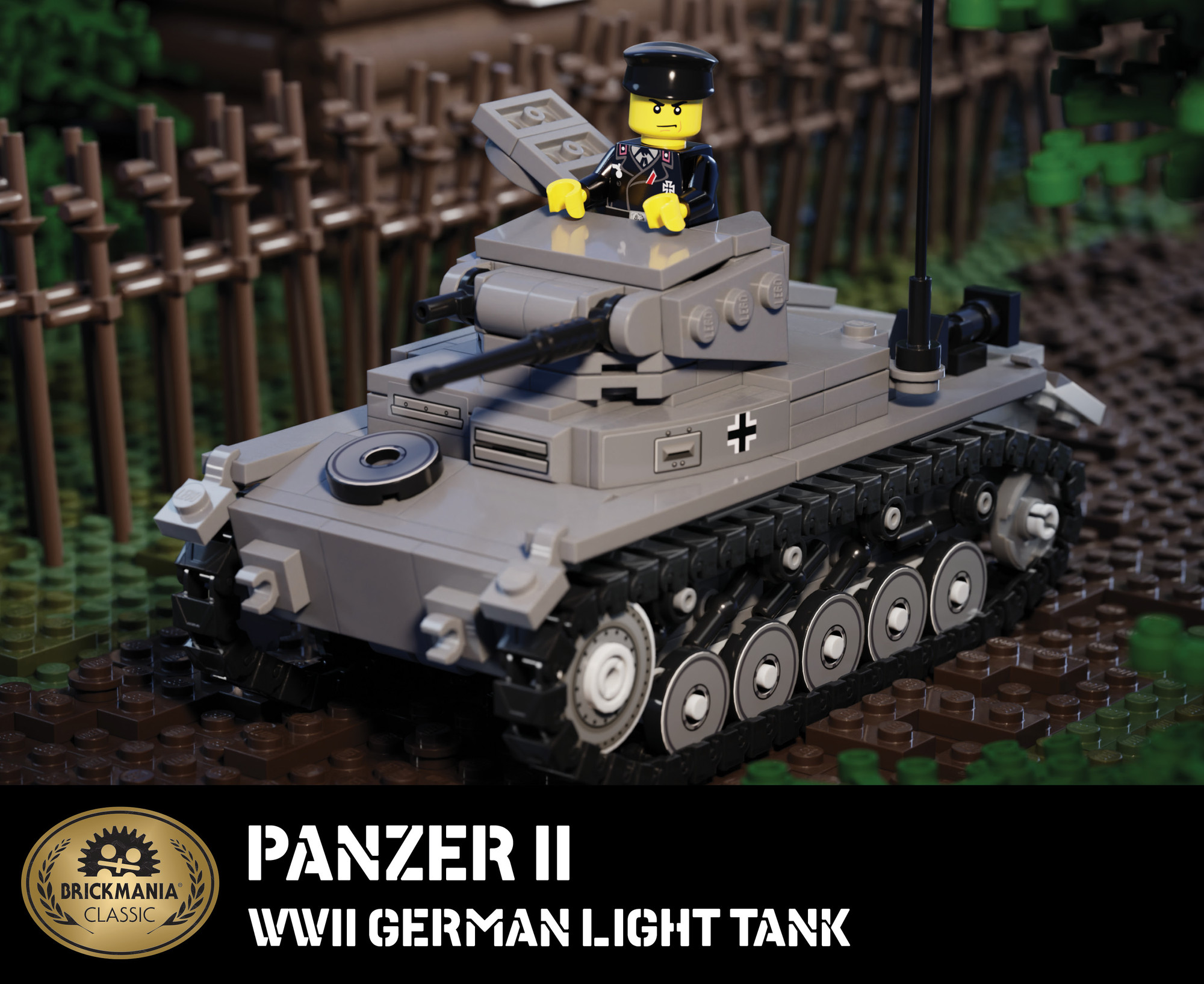 Panzer II - WWII German Light Tank - Brickmania Classic Series