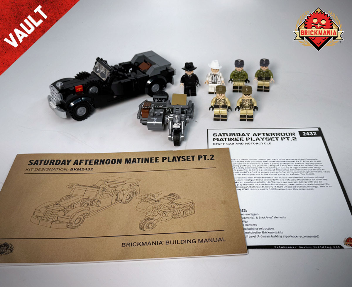 Saturday Afternoon Matinee Playset Pt.2 – Mercedes Staff Car and Motorcycle
