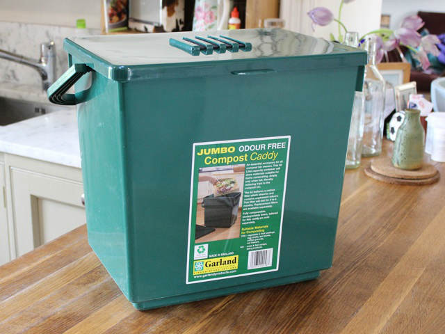 Jumbo Odourless Kitchen Compost Caddy 30L - Home Composting