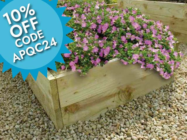 22.5cm High Timber Flower Beds